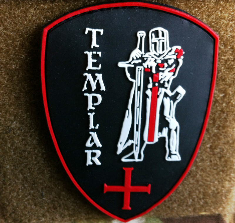 3D Rubber MORALE PATCH: "TEMPLAR" | VIKINGS/MID EVAL ETC | Patches | patch-werk